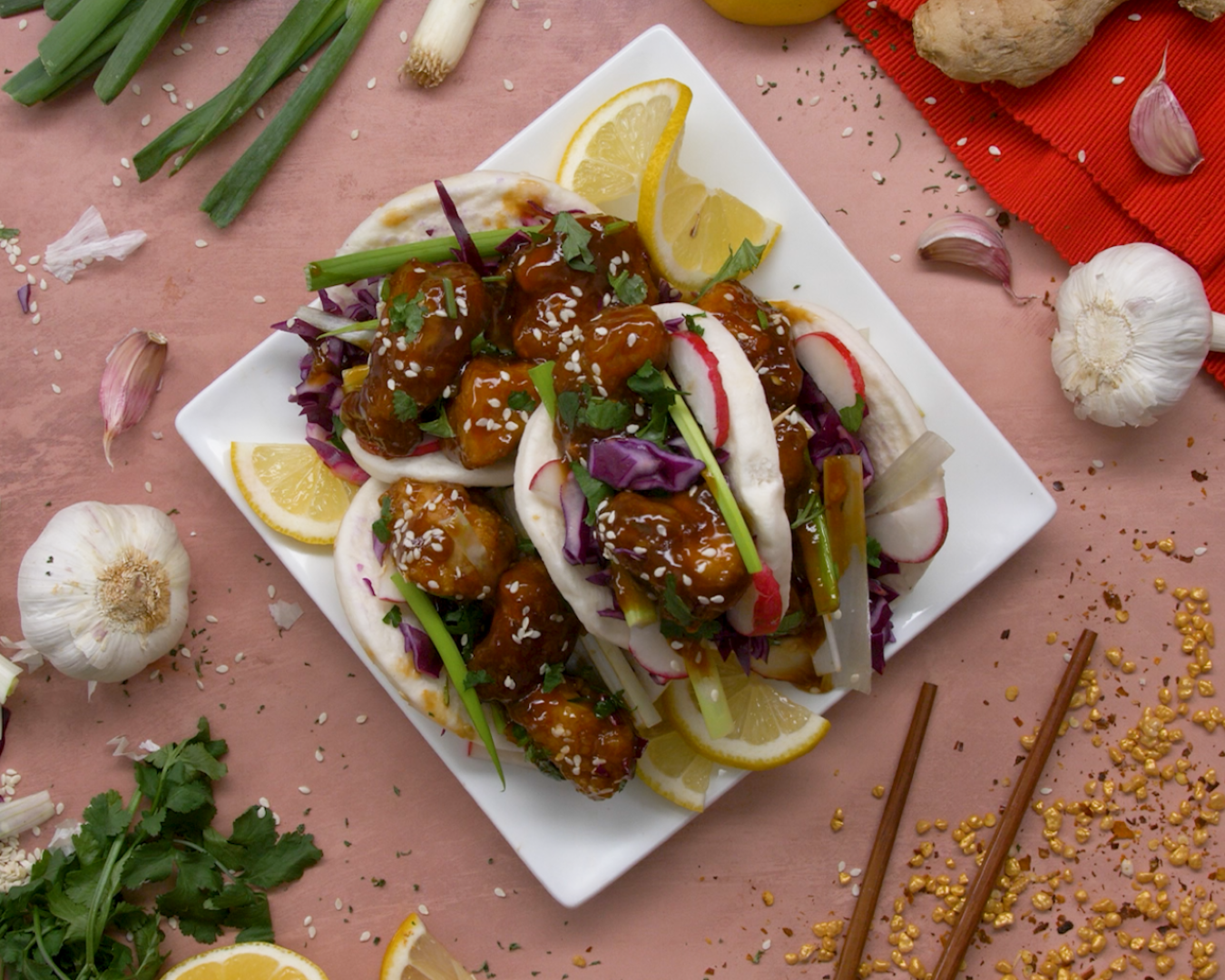 Honey Lemon Chicken Bao Buns - Planet Food